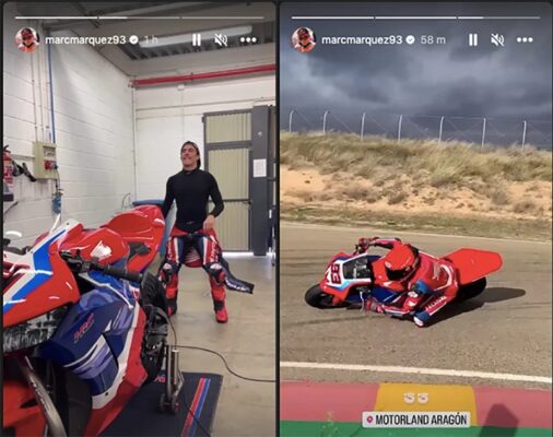 MotoGP : Marc Marquez a repris le guidon de la Honda CBR600RR avec son ...