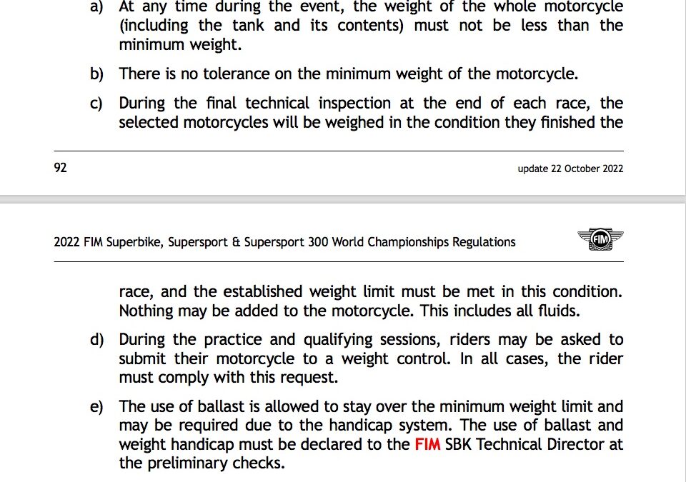 Minimum-weight - Paddock GP